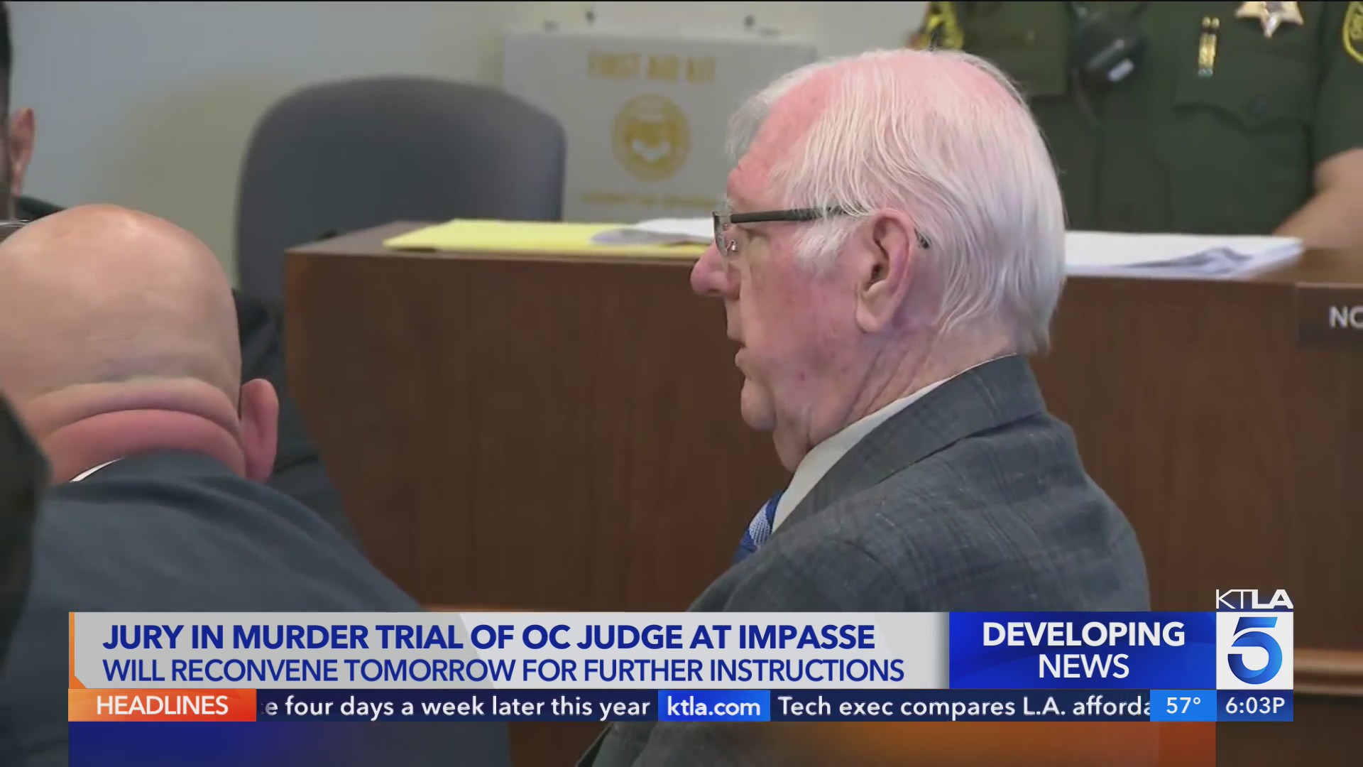 Jury at an impasse over OC judge accused of killing wife – KTLA
