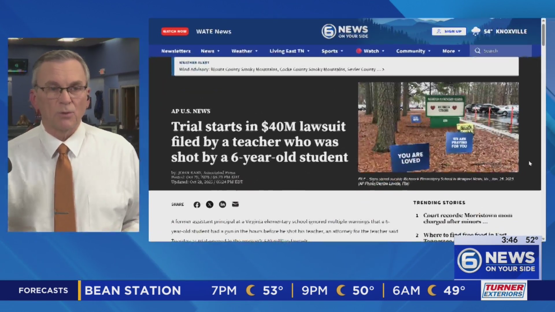 Trial starts in $40M lawsuit filed by a teacher who was shot by a 6 ...