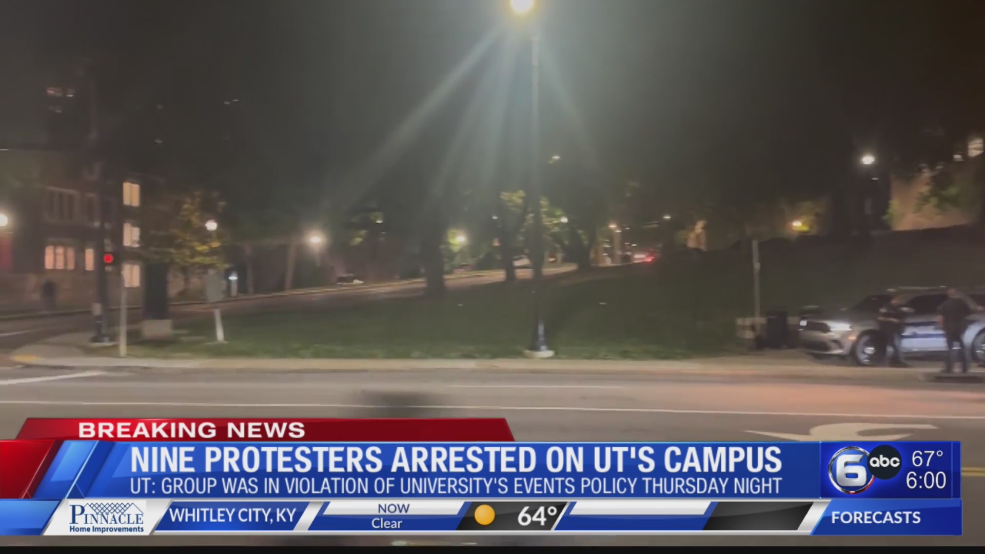 Nine protesters arrested on UTK campus – WATE 6 On Your Side
