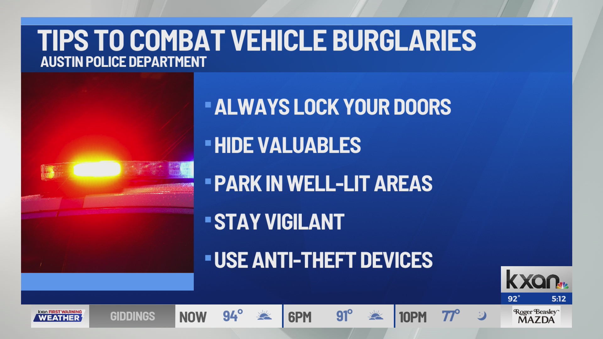 Austin Police announces new initiative to address vehicle burglaries at ...