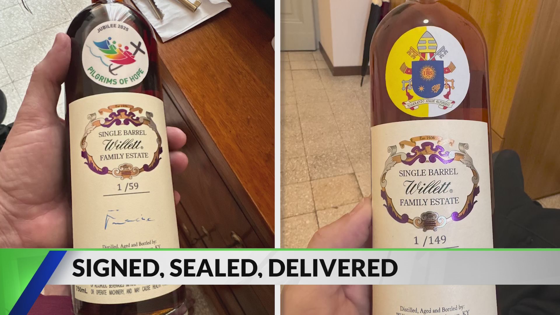 Kentucky priest hopes bourbon signed by Pope Francis will help people ...
