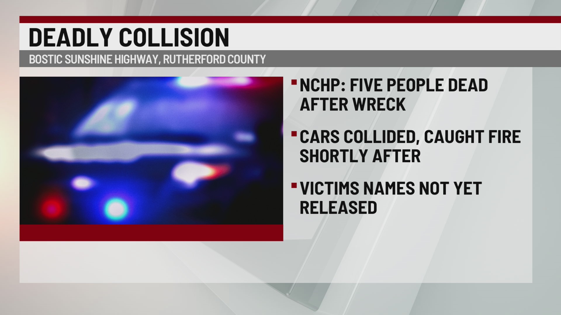 Five people dead after vehicle crash in Rutherford County – WSPA 7NEWS