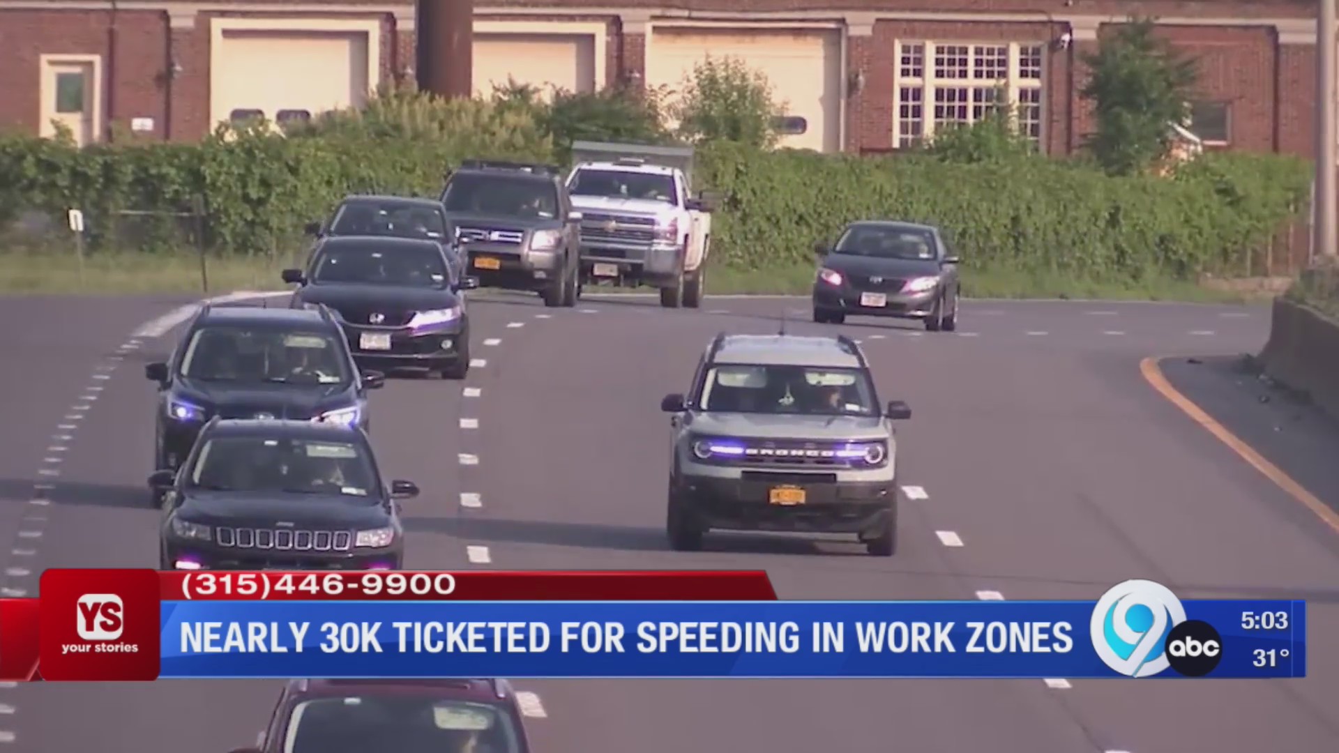 Nearly 30k people ticketed for speeding in work zones – WSYR