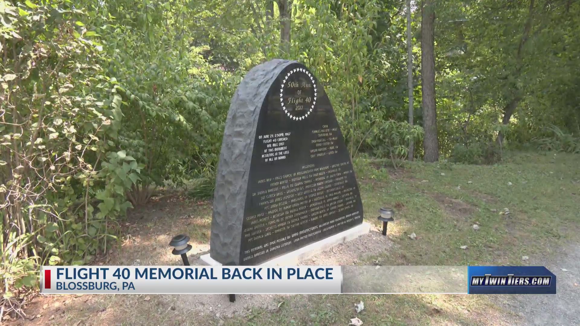 Flight 40 memorial rededicated after being swept away in 2024 flooding ...