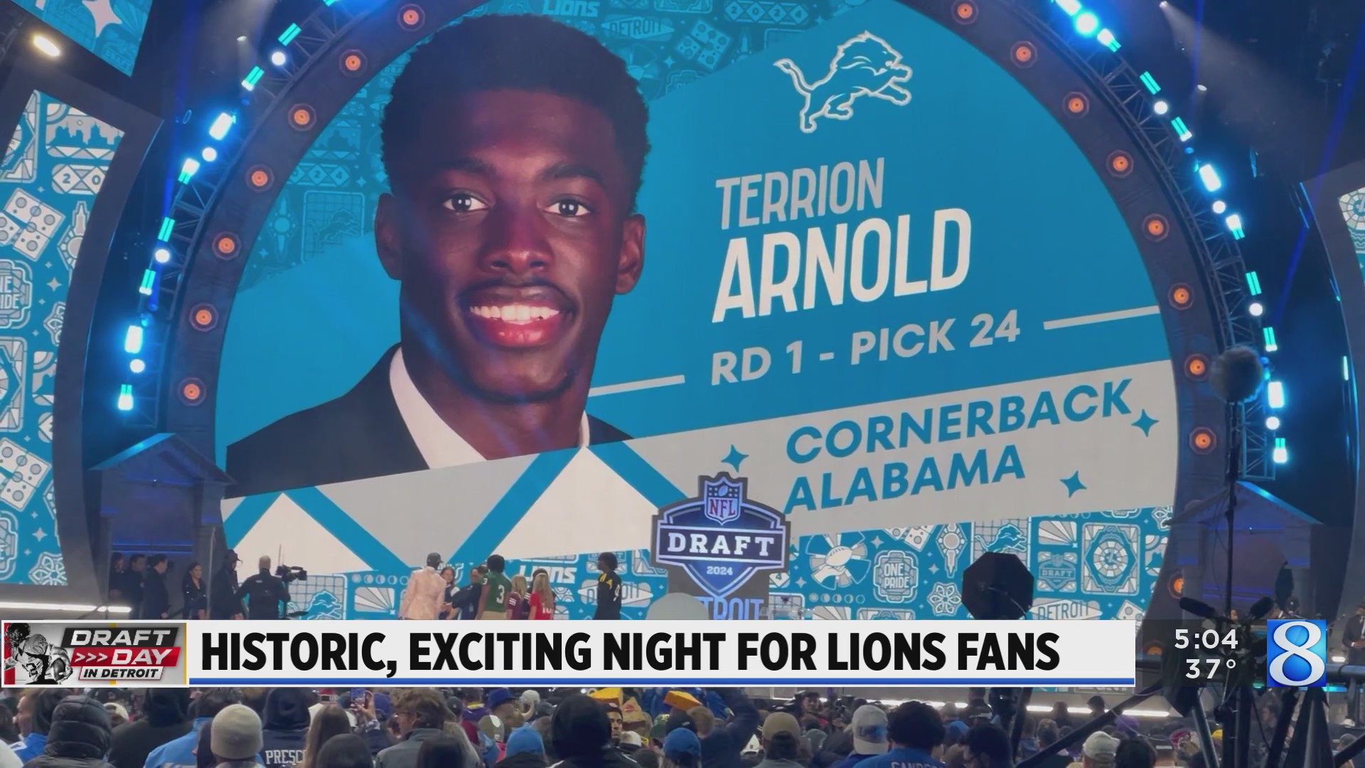 Fans thrilled as Detroit Lions draft Terrion Arnold – WJHL | Tri-Cities News & Weather