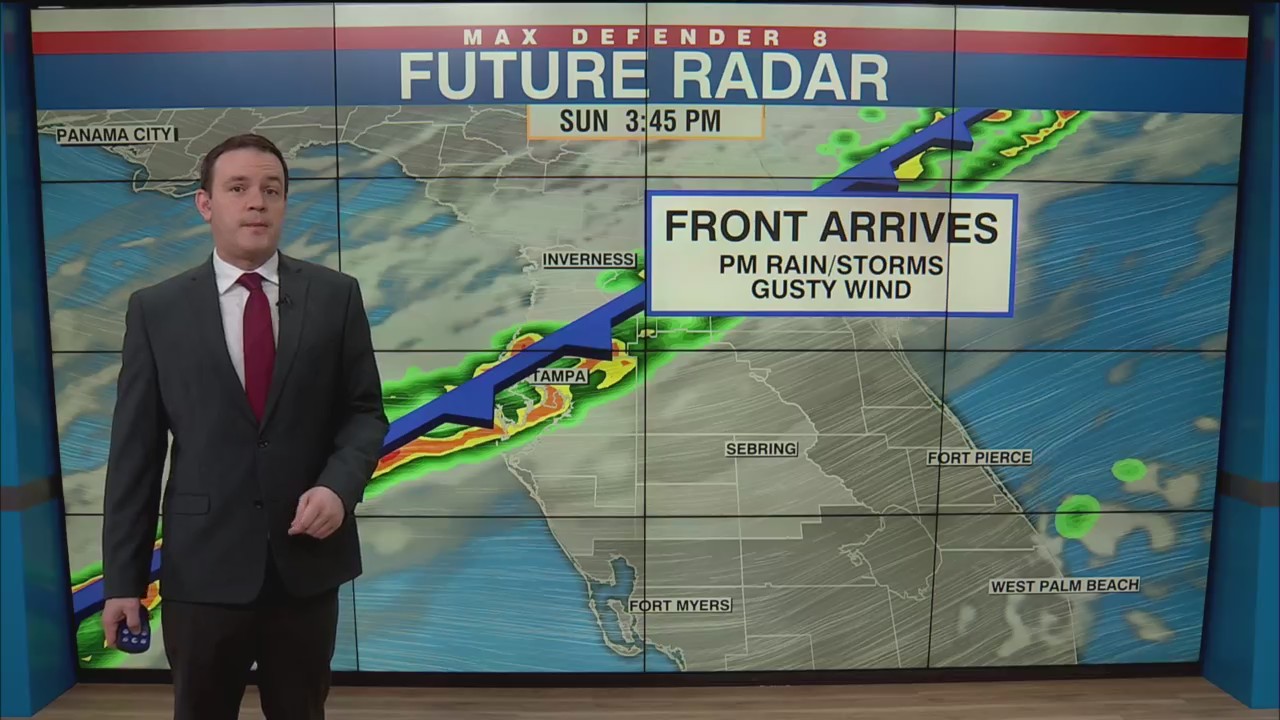 Strong cold front brings rain and wind Sunday – WFLA