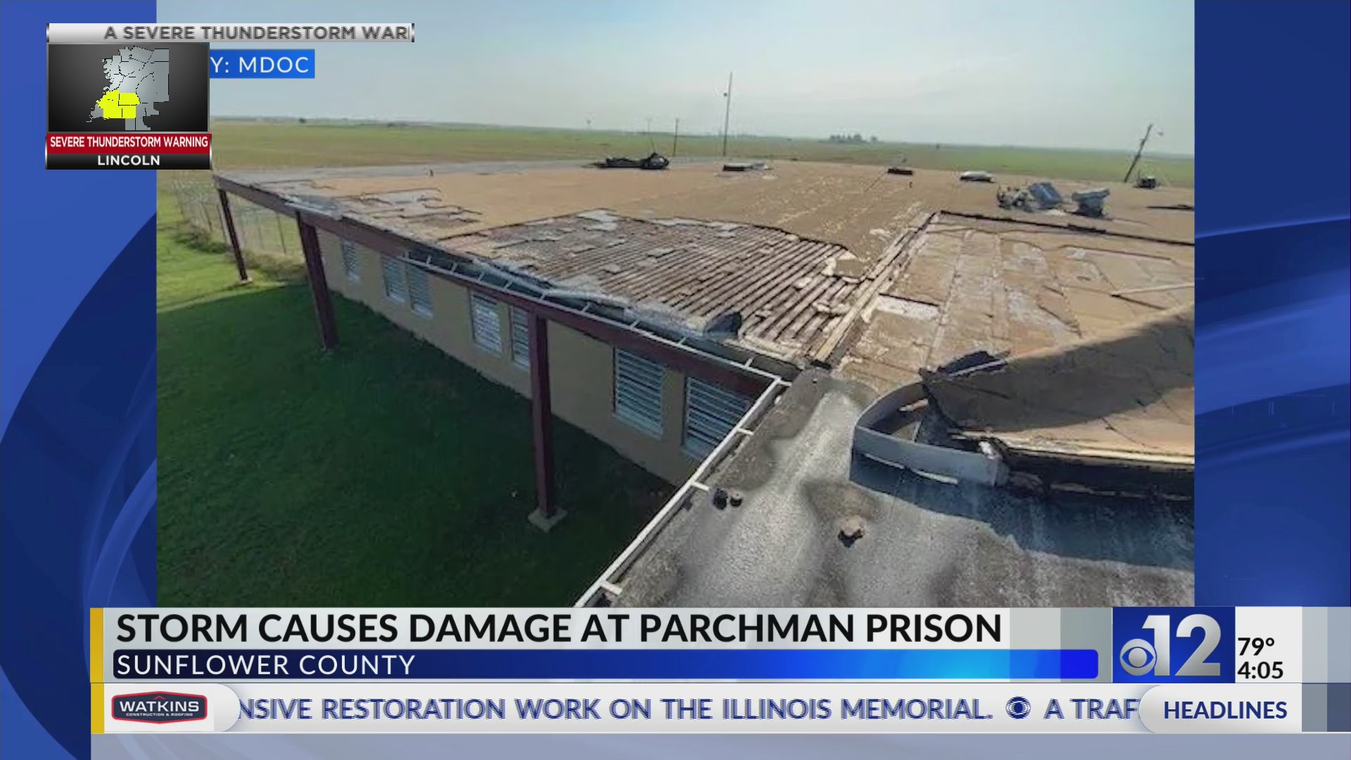 Severe weather causes damage at Parchman prison – WJTV