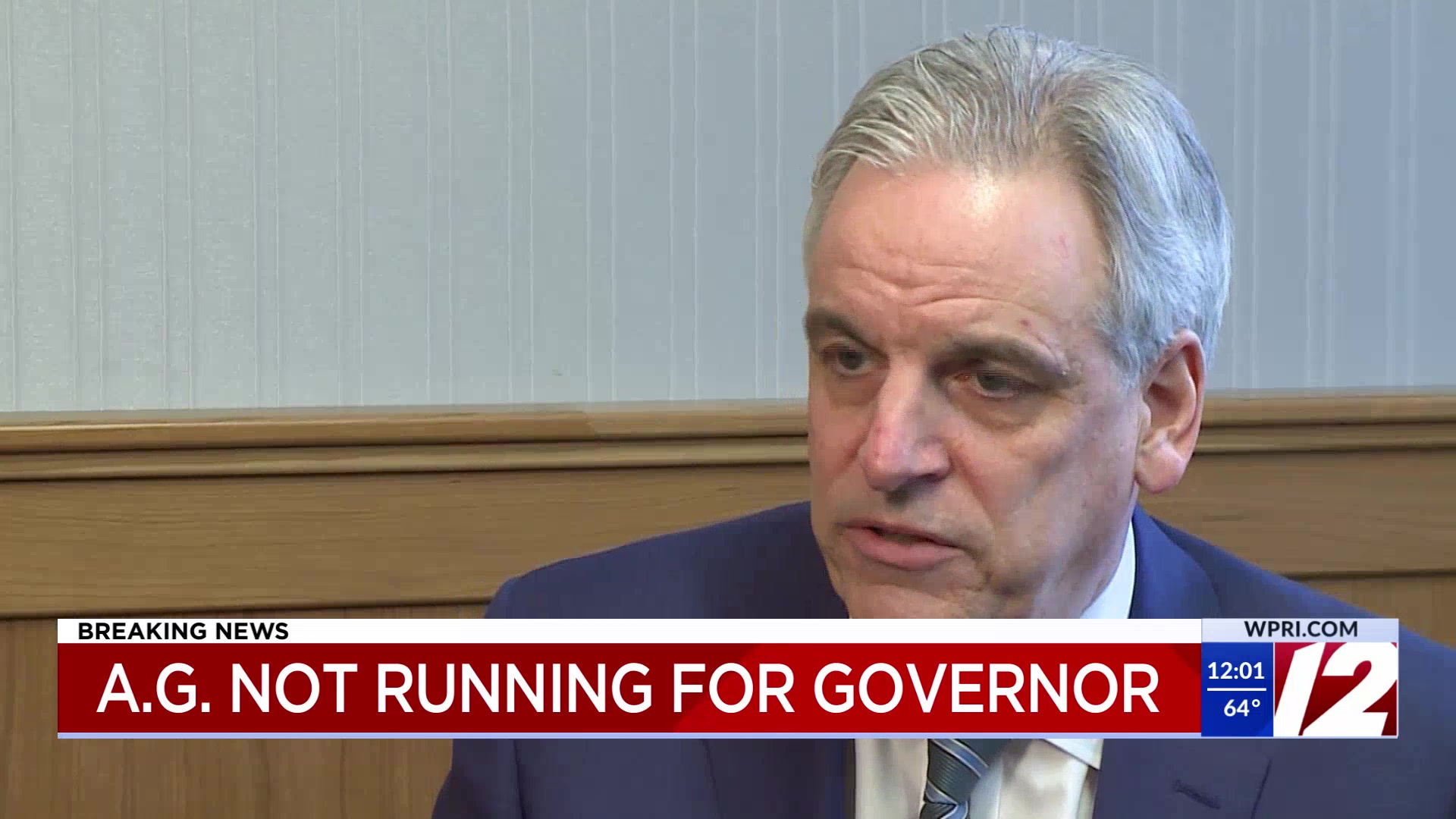 Attorney General Neronha announces he will not run for governor – WPRI.com