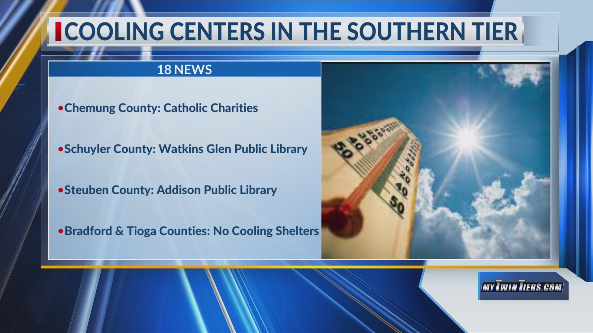 Where are there cooling stations in the Southern Tier? – WETM ...