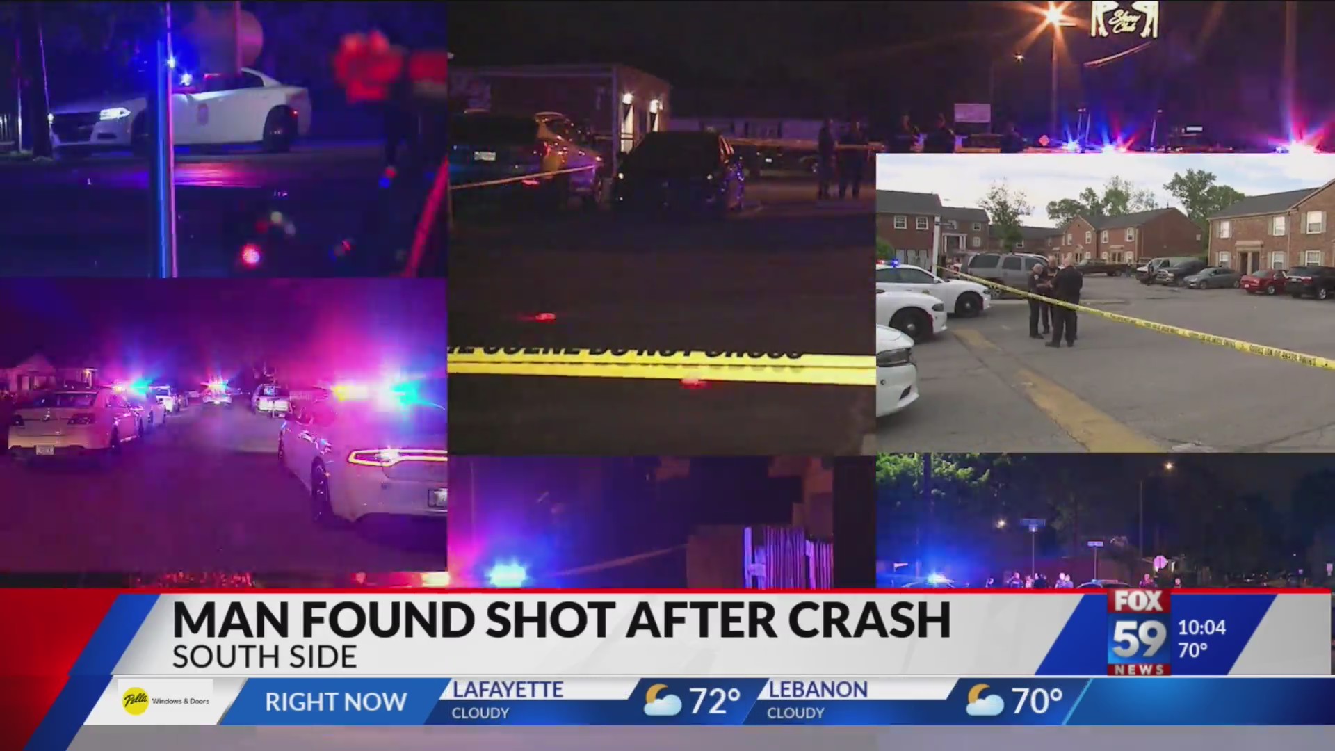 Man killed shooting, crash on Indy’s south side – Fox 59
