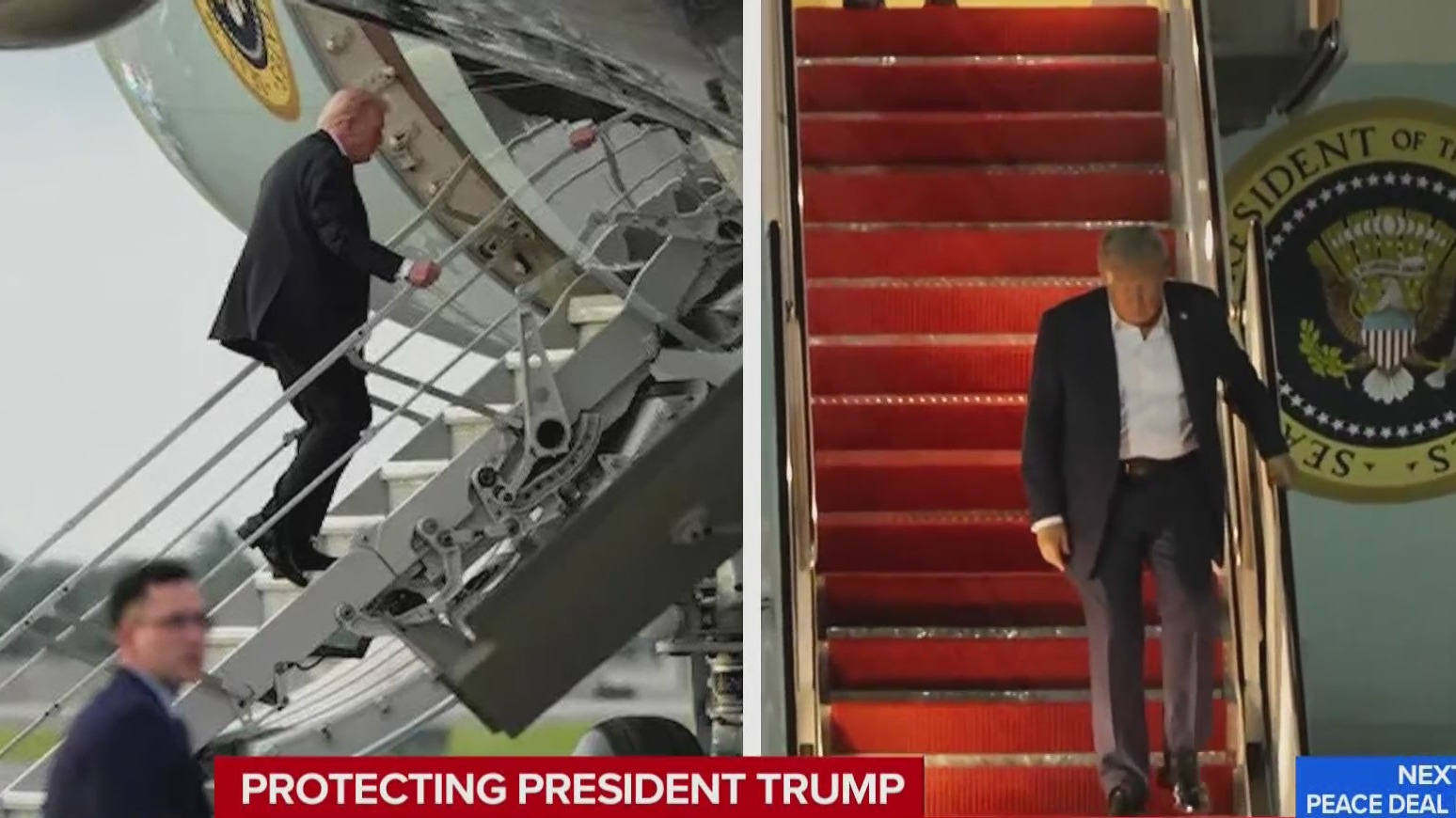 Trump using smaller Air Force One stairs after hunting stand found in ...