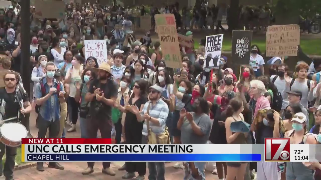 UNC Chapel Hill calls emergency meeting amid pro-Palestinian protests ...