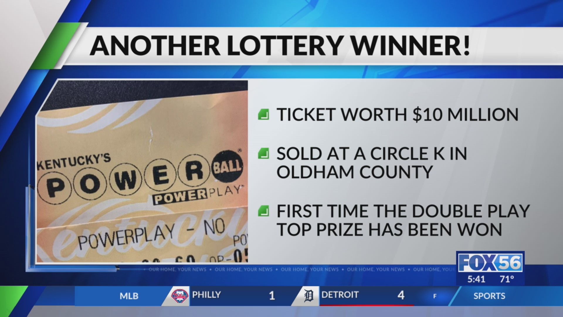$10 million lottery ticket sold at Circle K in Oldham County – FOX 56 News