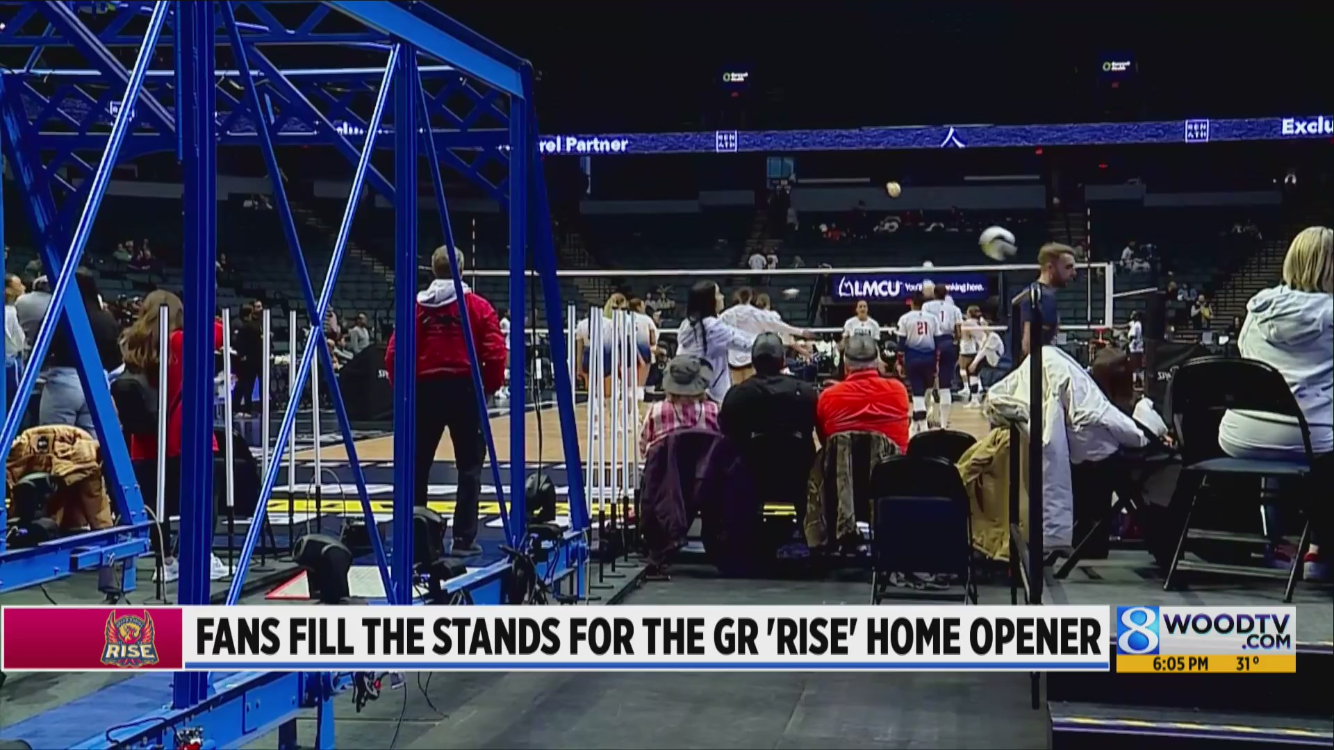 Fans fill the stands for the GR Rise home opener – WOODTV.com