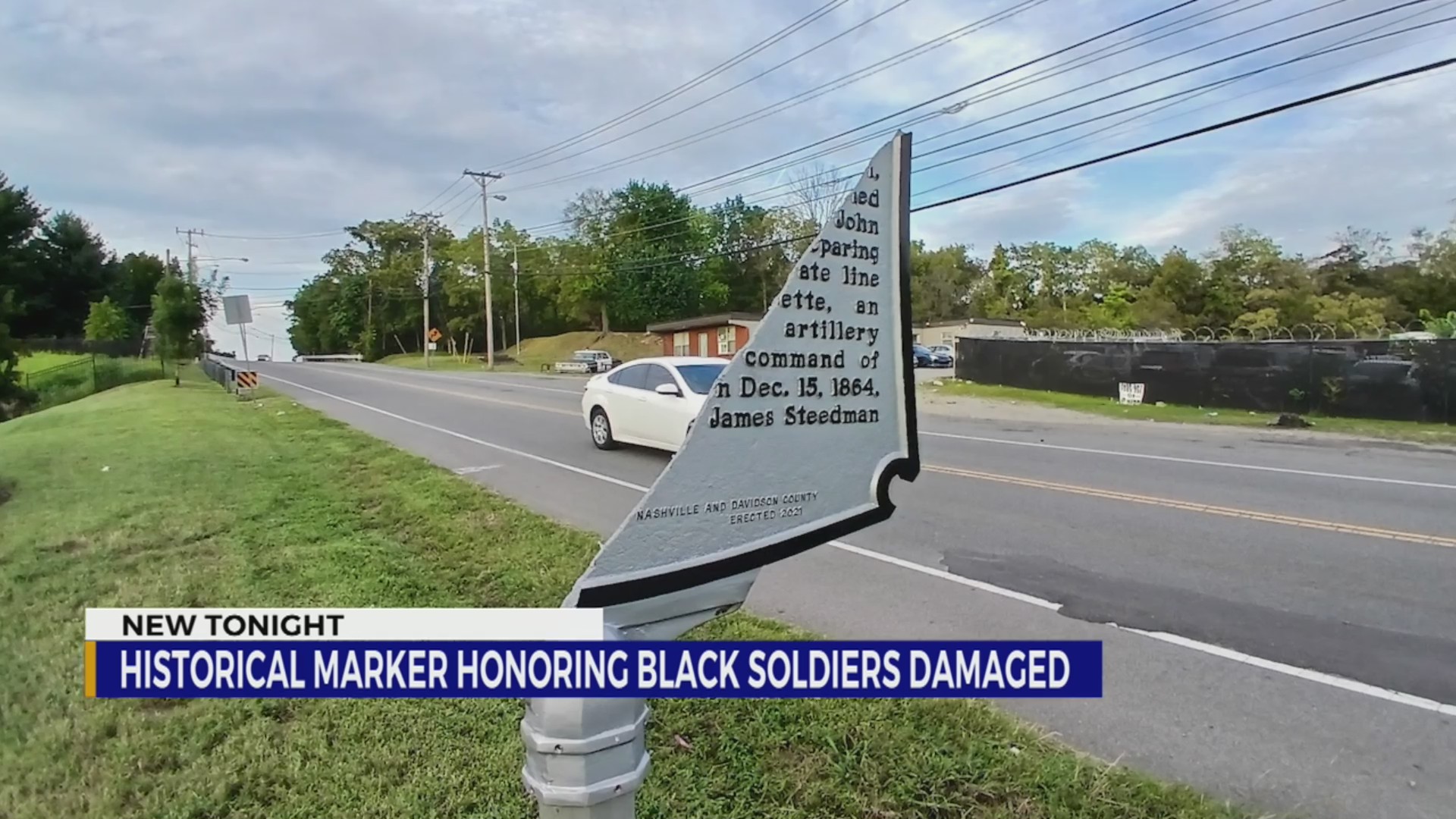 Historical marker honoring Black soldiers damaged – WKRN News 2