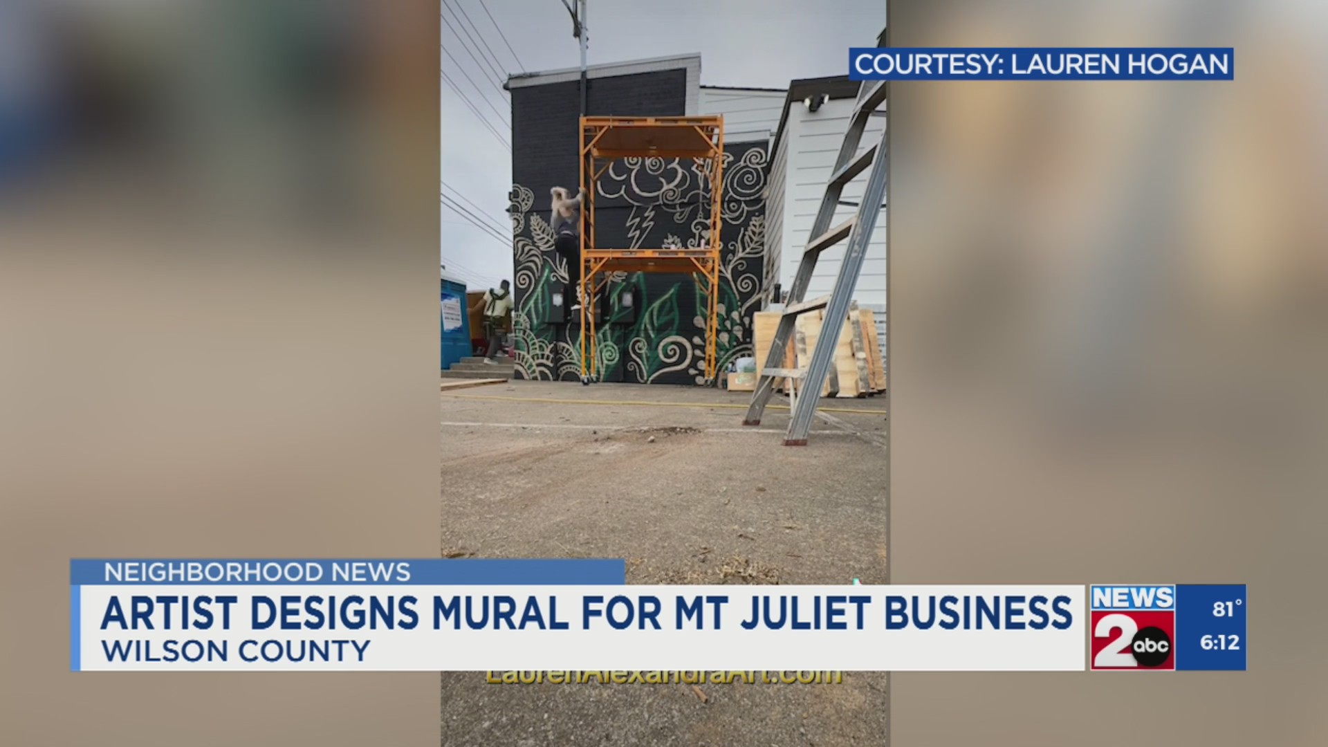 Artist designs mural for small business in Mt. Juliet – WKRN News 2