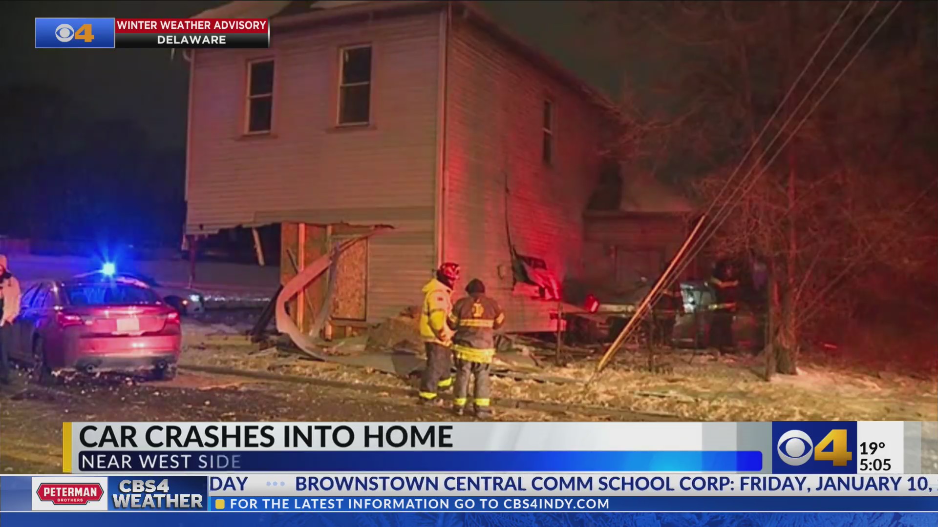 Car crashes through house on near west side – WTTV CBS4Indy