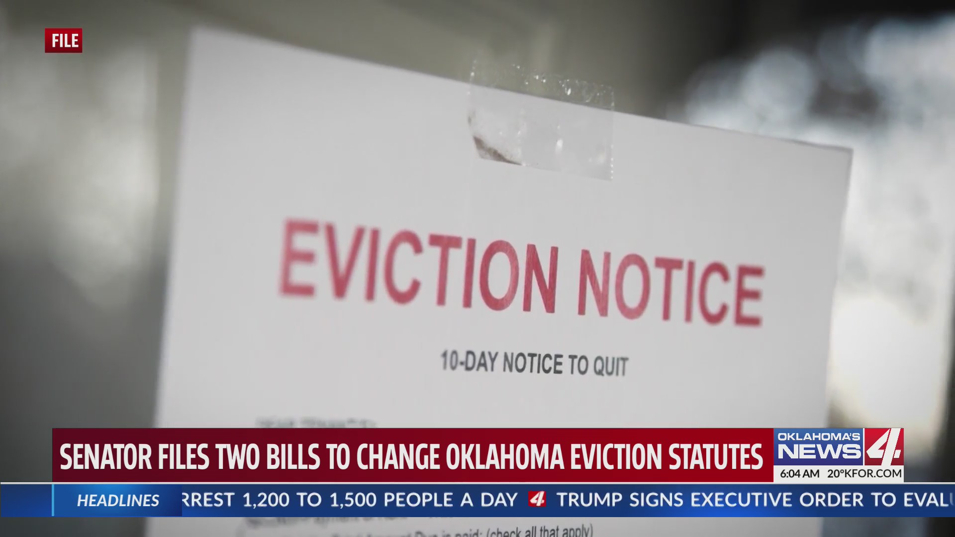 Senator files two bills to change Oklahoma eviction statutes – KFOR.com ...