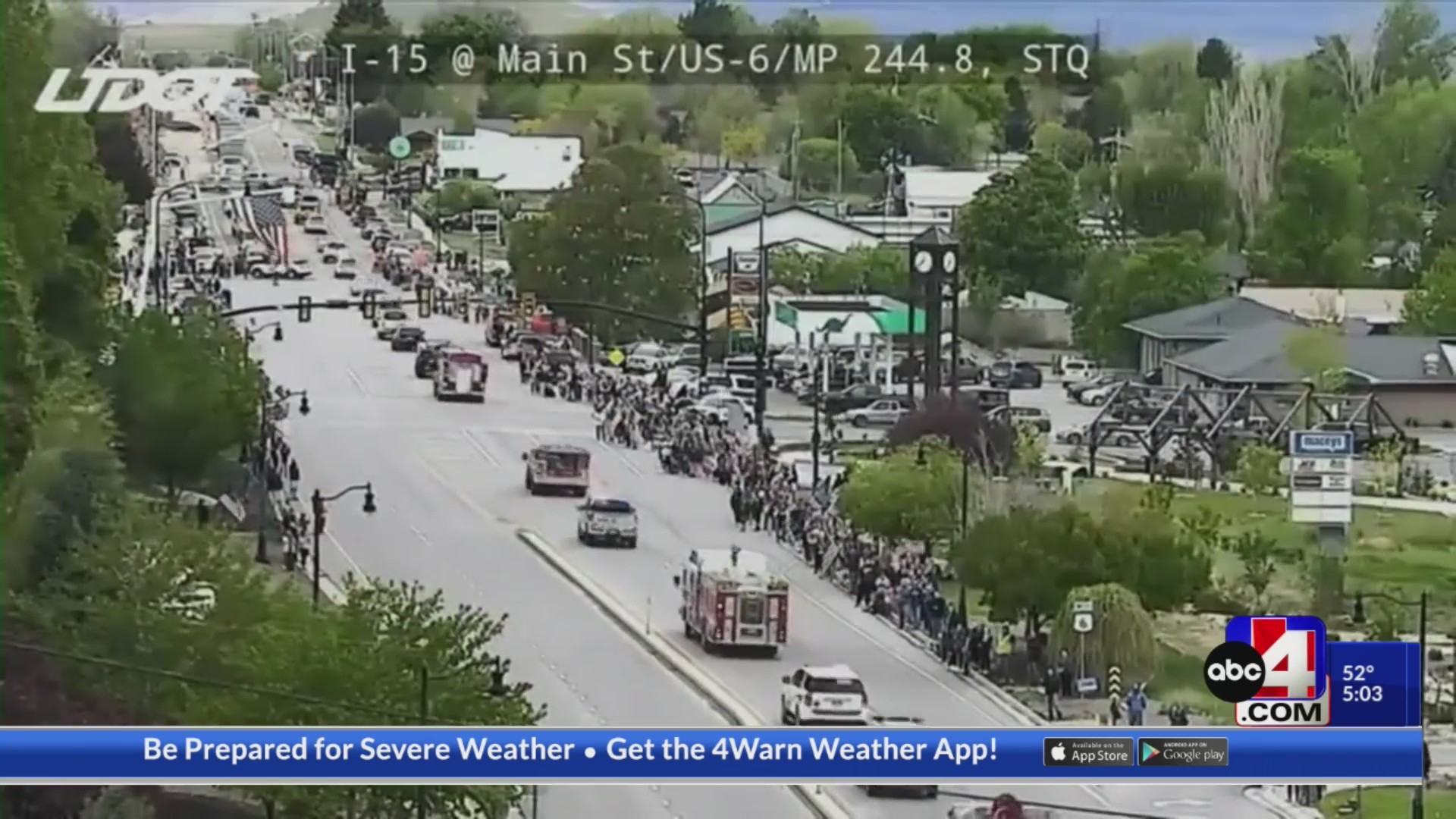 Procession honors fallen Utah officer killed by semi-truck – ABC4 Utah