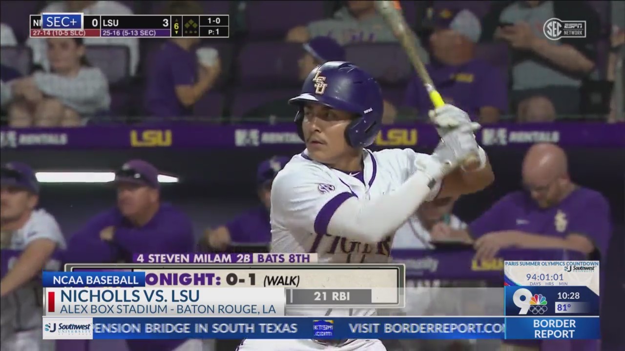 Steven “Monster” Milam goes yard in LSU’s win over Nicholls – KTSM 9 News