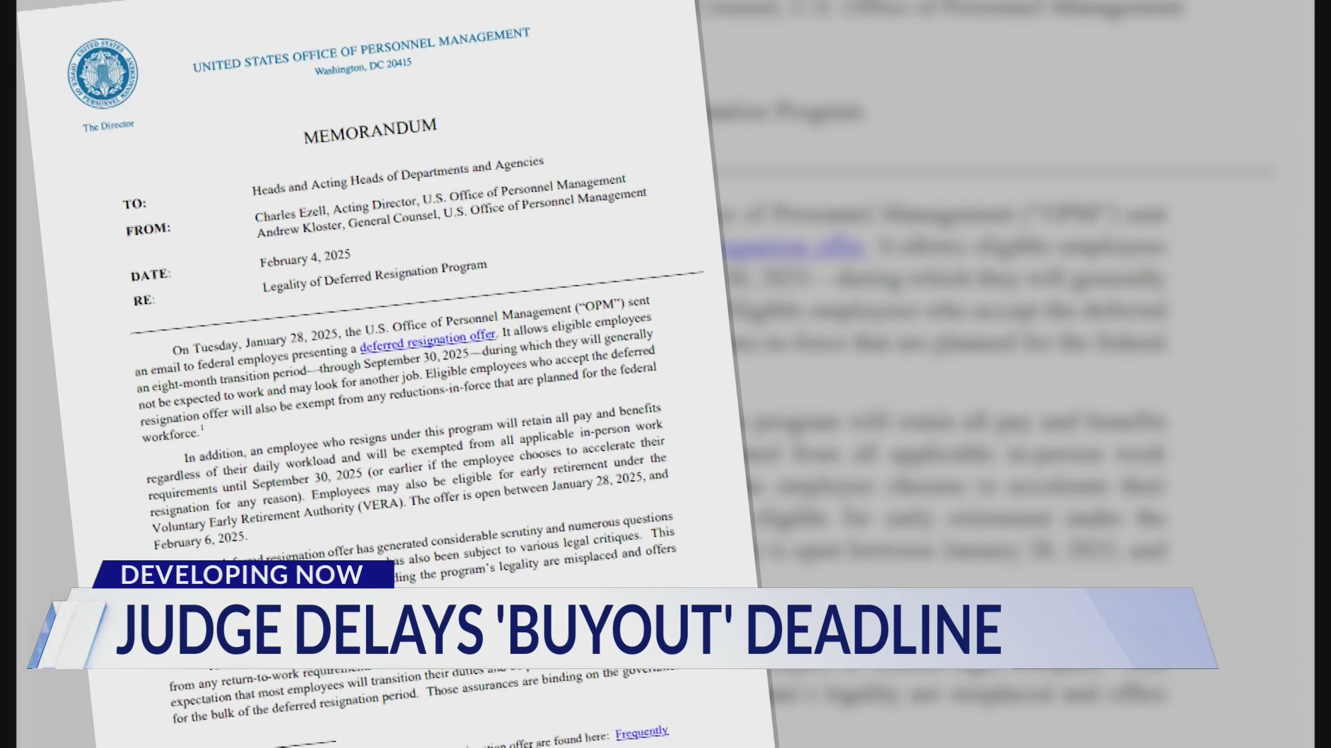 Judge orders temporary halt on federal deferred resignation offer – DC ...