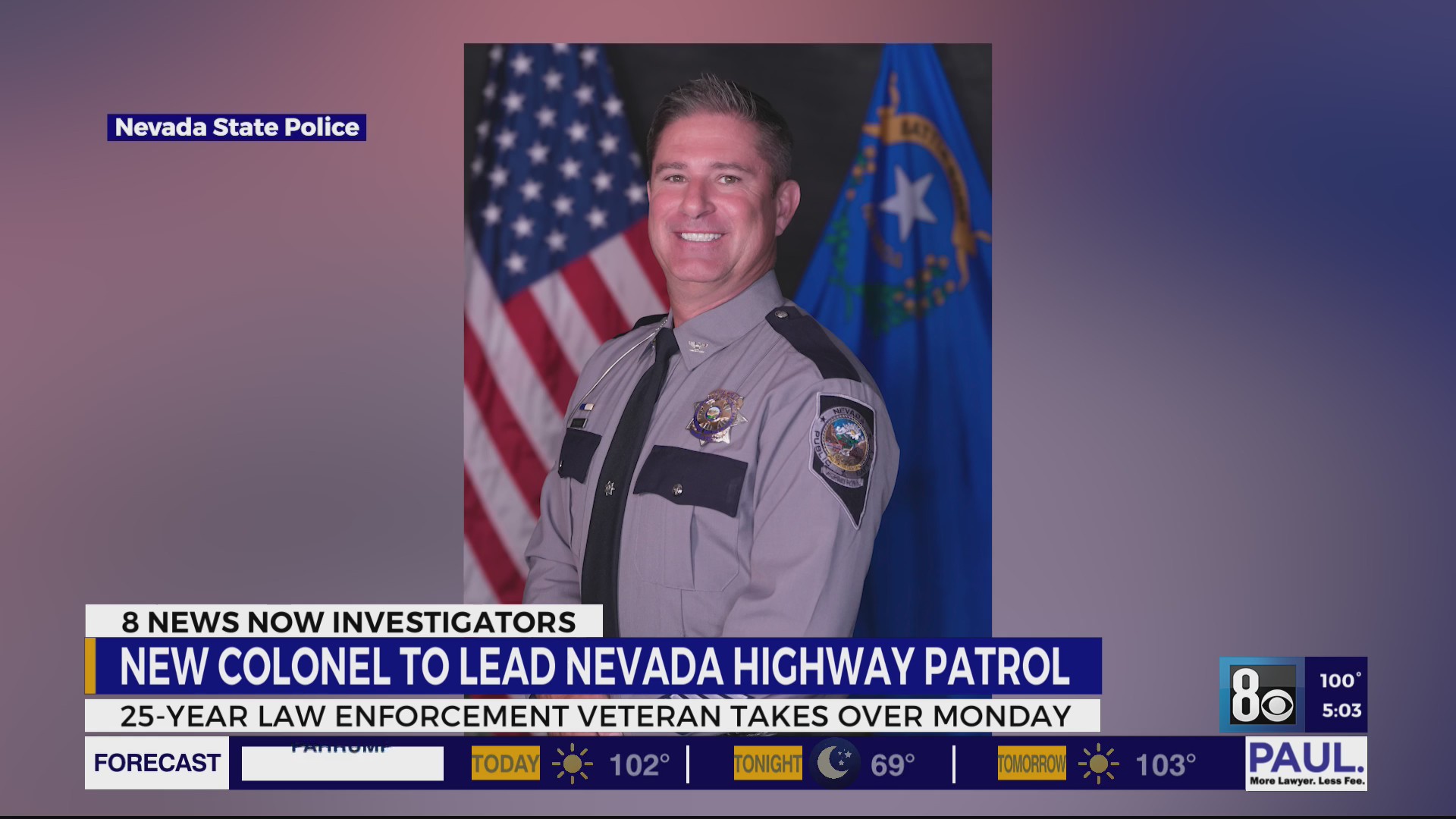 25-year law enforcement veteran appointed as new Nevada Highway Patrol ...