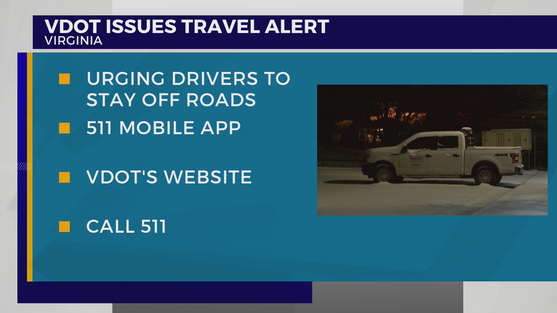 VDOT urges drivers to stay off roads amid winter weather – WJHL | Tri ...