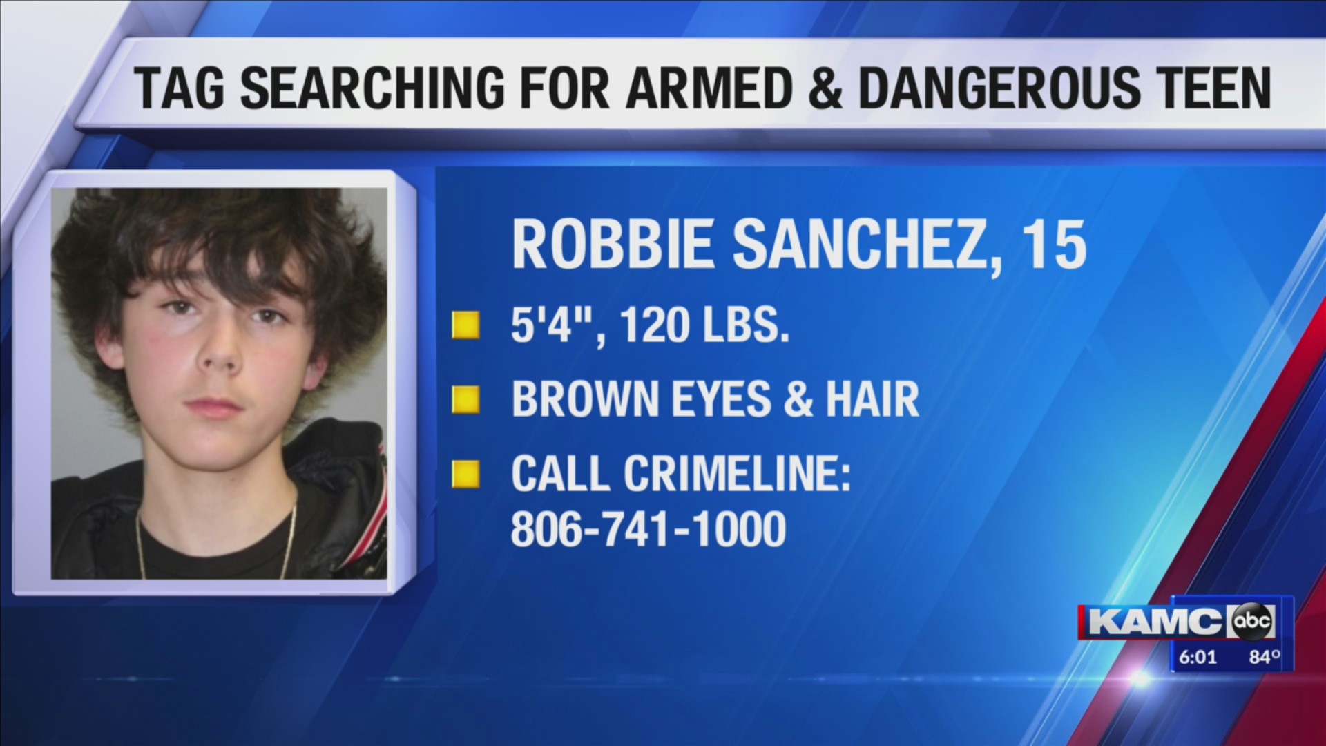 TAG searching for 15-year-old boy believed to be armed and dangerous ...