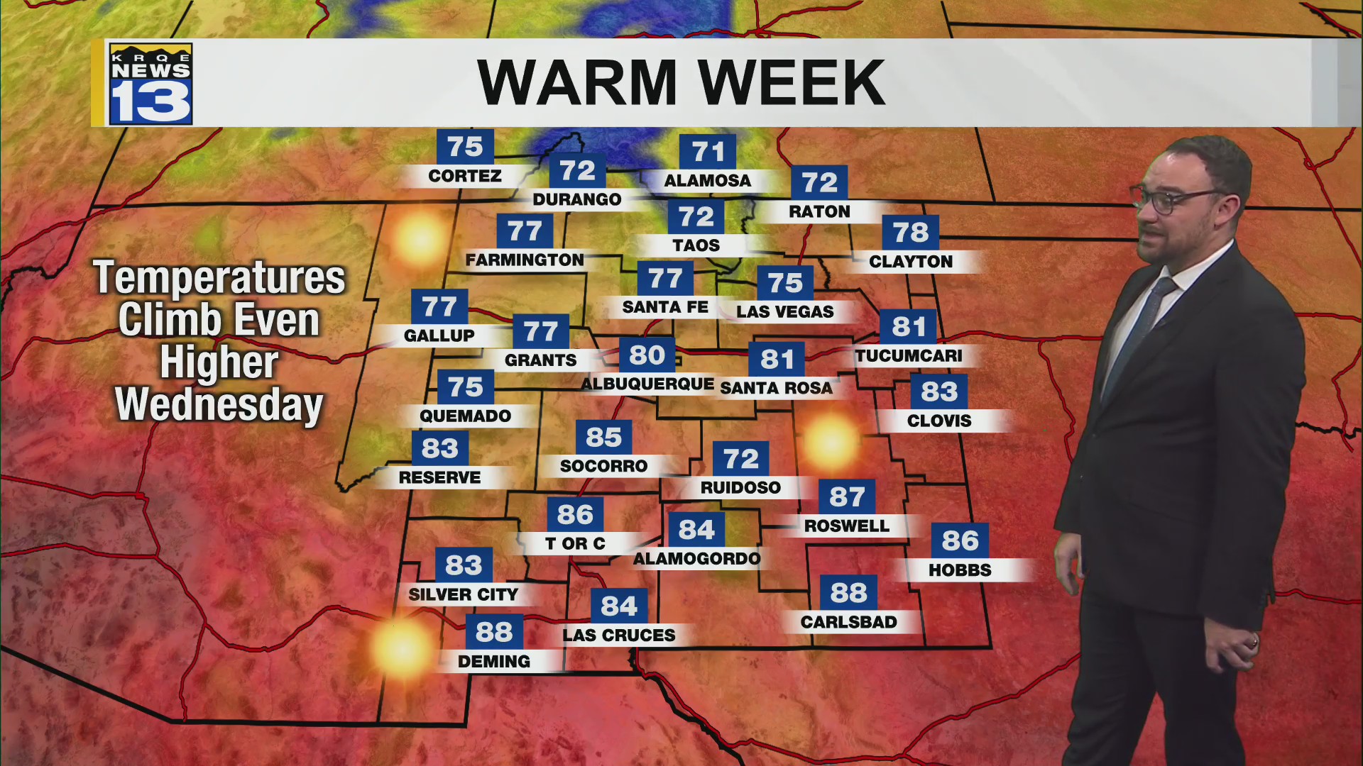 Warmest weather of the year so far continues to move into New Mexico ...