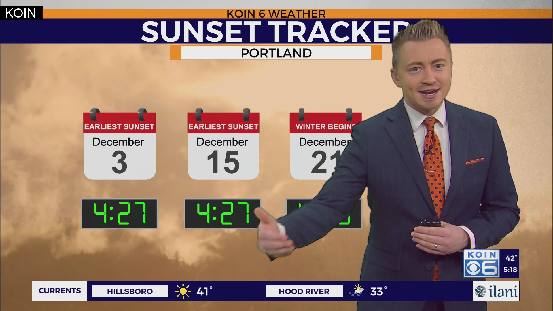 Earliest sunset of the year set for Portland Tuesday – KOIN.com