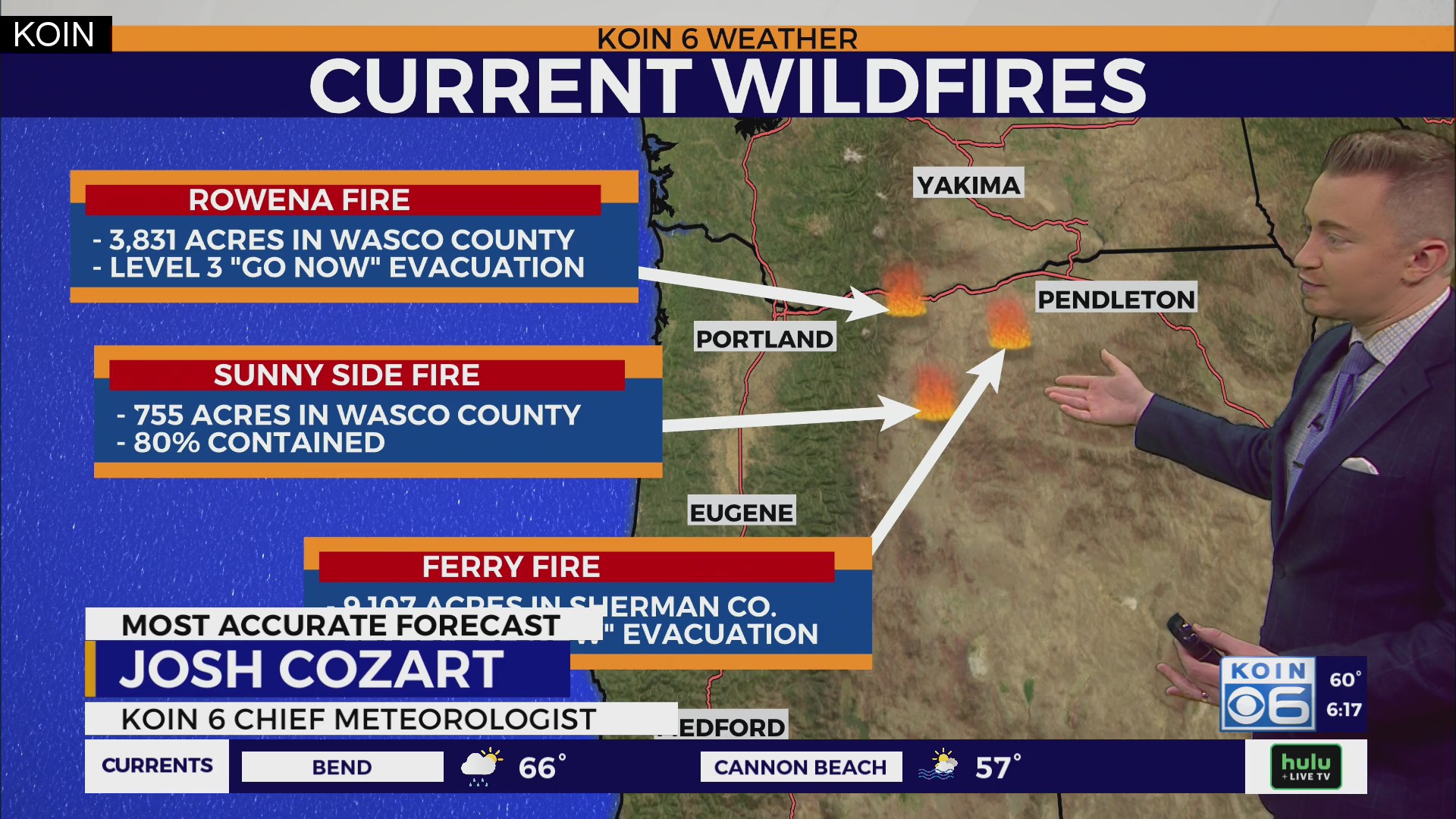 Decreasing fire concern, warmer Portland temps – KOIN.com