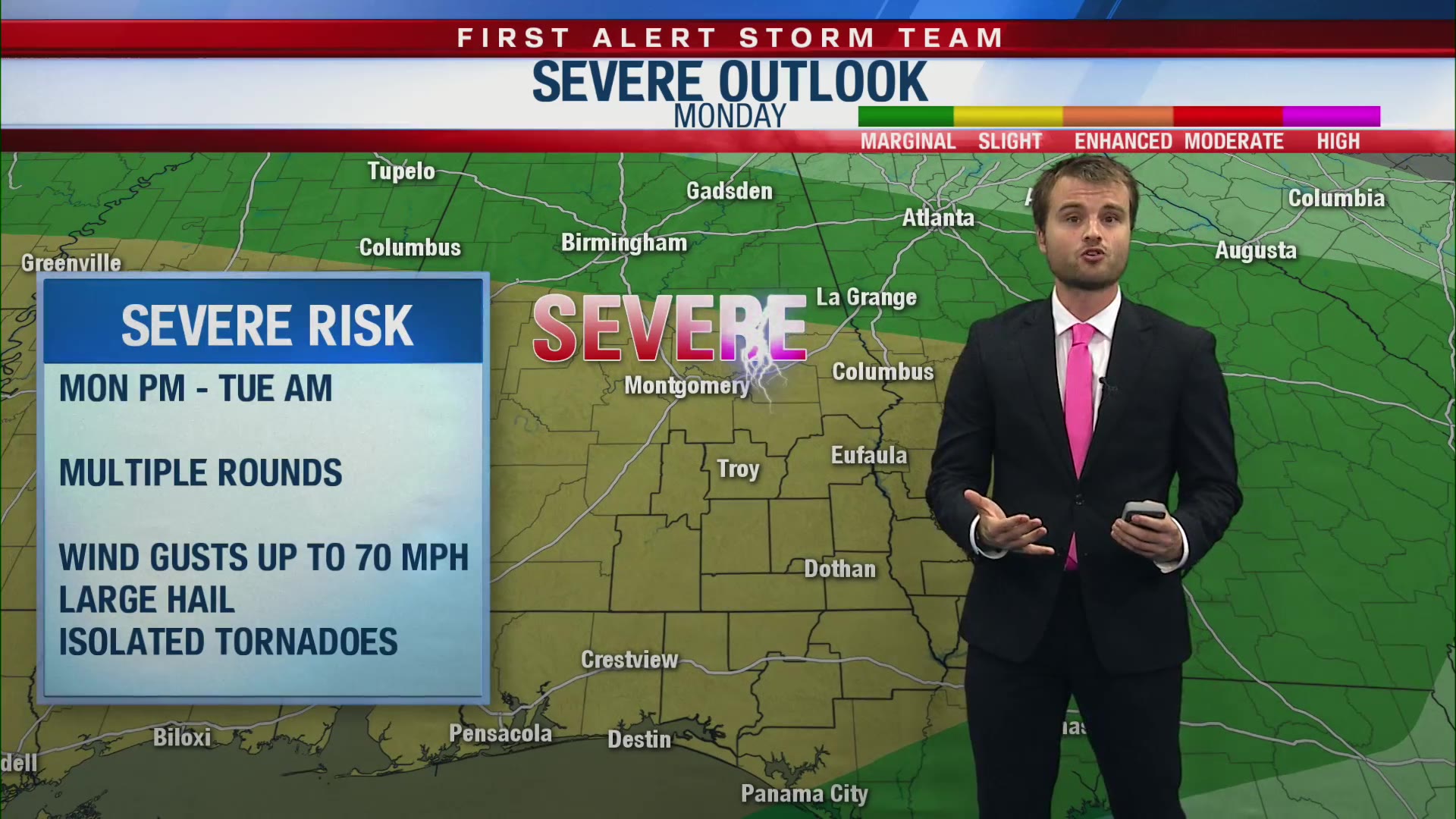 Severe Storms, Flooding, Possible Through Tuesday – WDHN – wdhn.com