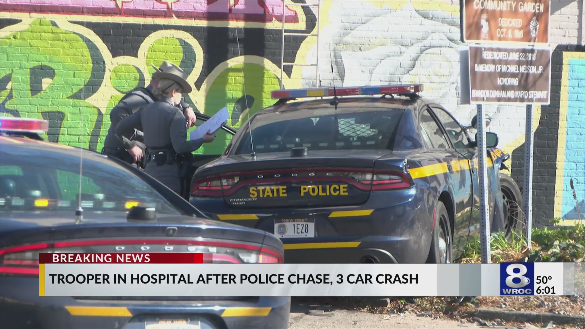 Trooper crashes patrol car into oncoming car, tree during Rochester ...