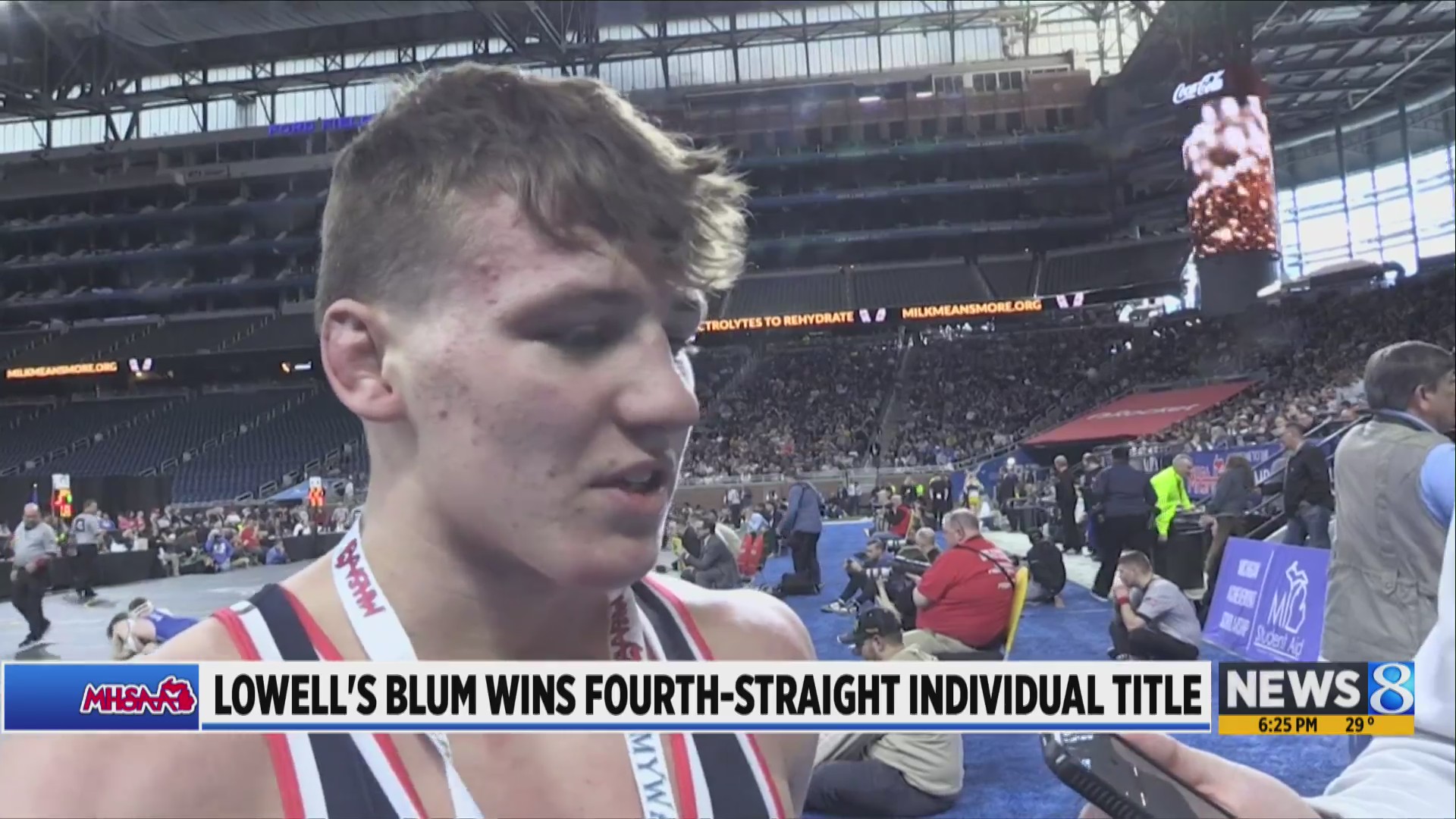 Lowell wrestler wins fourth-straight individual title – KWKT – FOX 44
