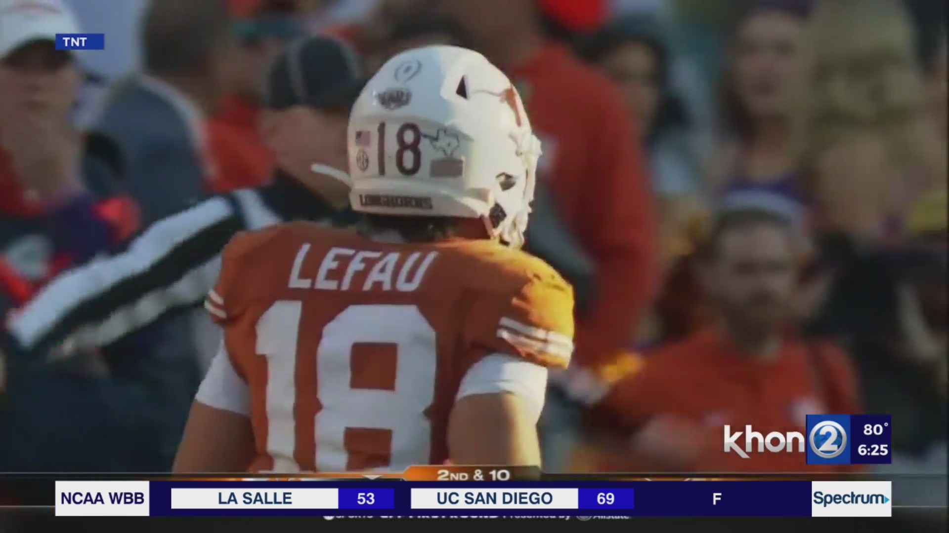 Kahuku’s Liona Lefau and Texas defeat Clemson in 1st round of College ...