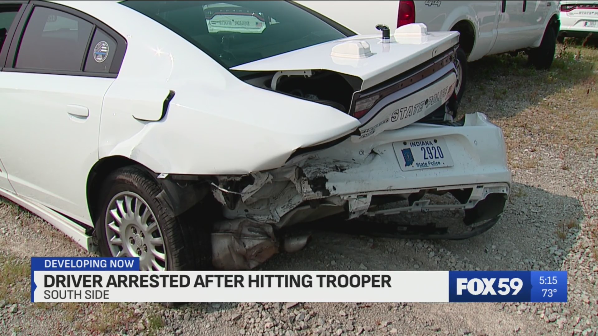 State trooper injured in crash on I-65 by suspected drunk driver – Fox 59