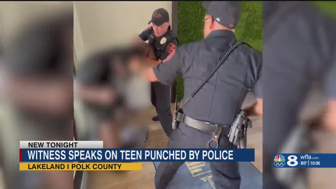 Witness speaks on teen punched by Lakeland police officers – WFLA