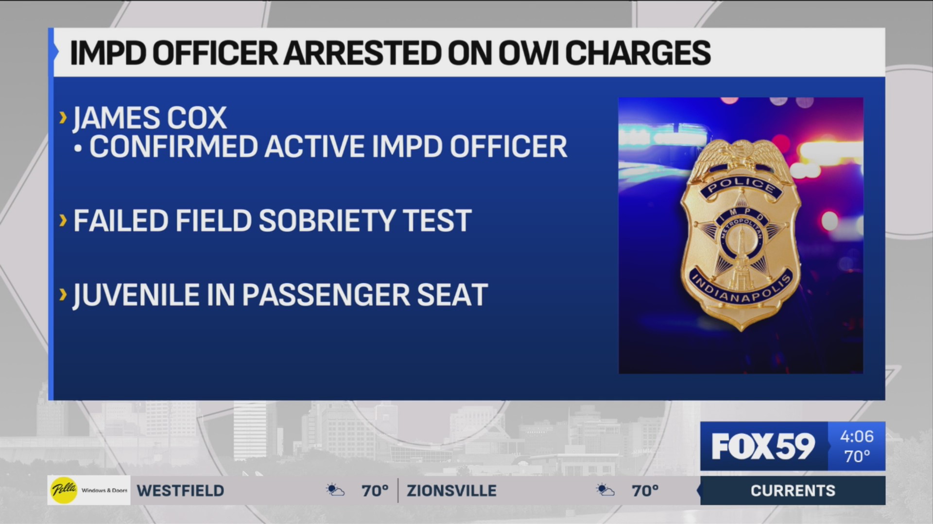 Off-duty IMPD officer arrested for drunk driving with juvenile ...