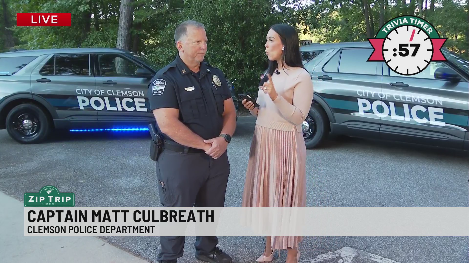 Zip Trip Clemson: Trivia with Olivia, Police Captain Matt Culbreath ...