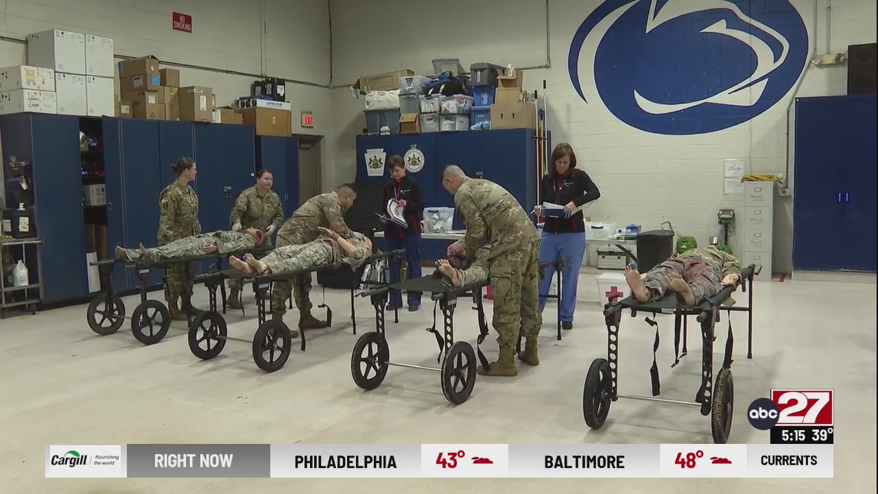 Wrapping up a National Guard training at Penn State Hershey ...