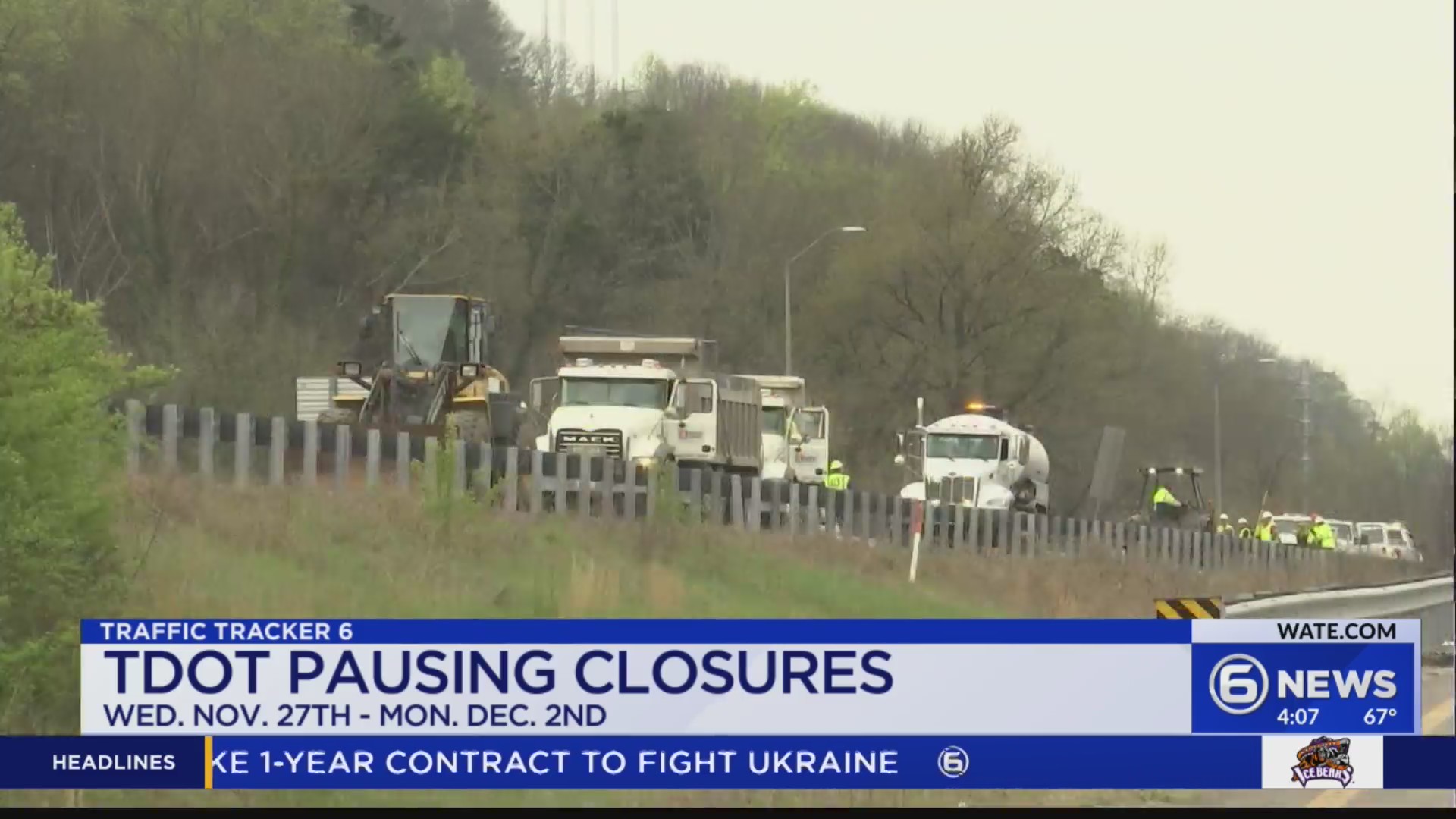 TDOT pausing closures for Thanksgiving travel – WATE 6 On Your Side