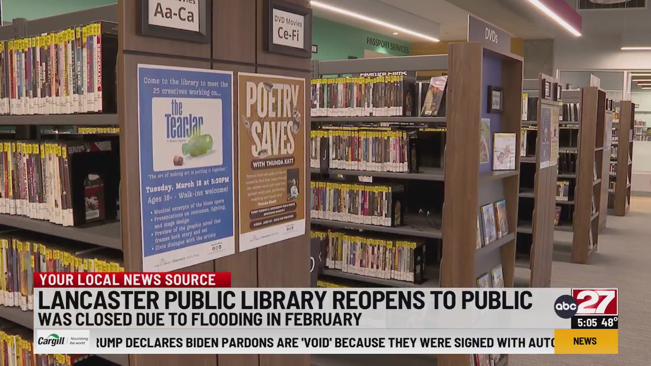 Lancaster Public Library partially reopens after flooding – ABC27