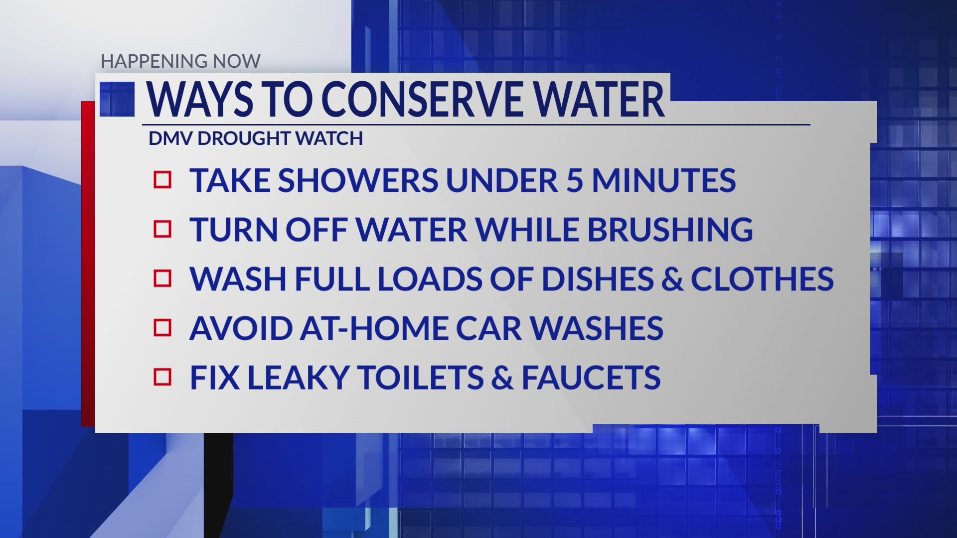 Ways to conserve water during drought watch across DMV – DC News Now ...