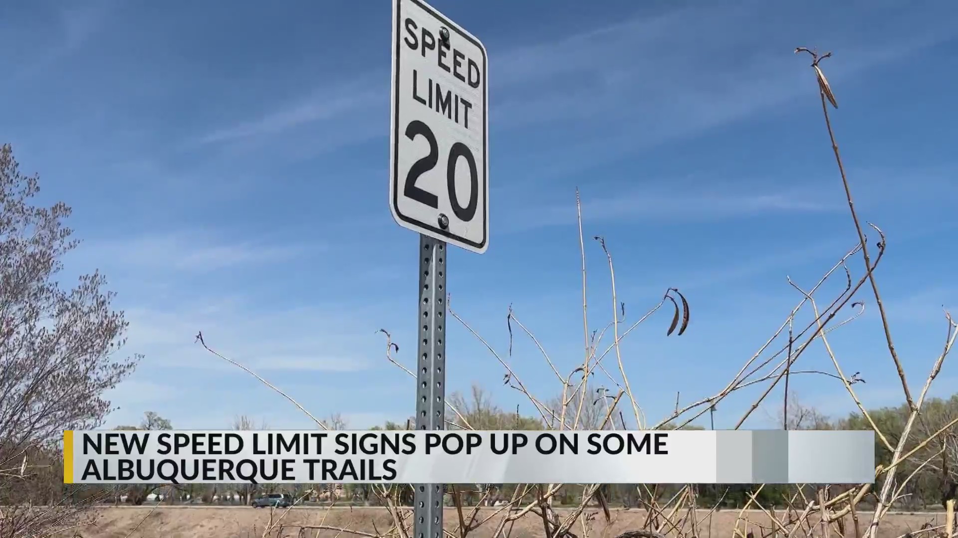 Speeders beware: Speed limit signs installed on Albuquerque trails ...