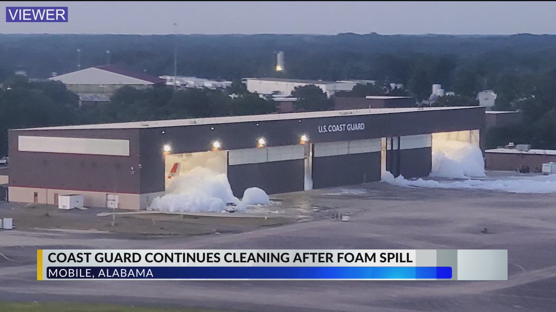 Nearly 400 gallons of high-expansion foam fills Coast Guard hangar in ...