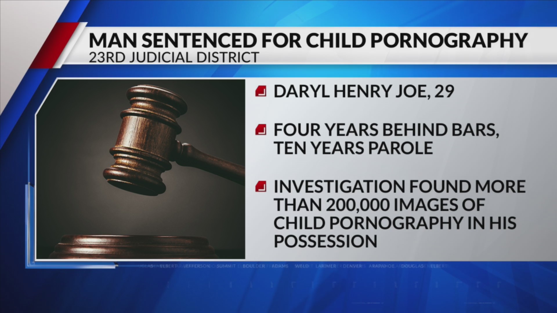 Man Sentenced To 4 Years In Prison 10 Years Probation In Child