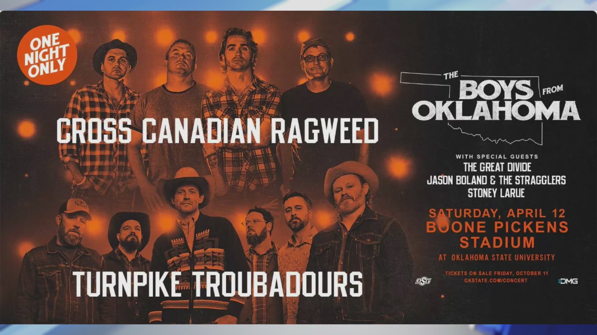 Cross Canadian Ragweed reunites for OSU concert – KFOR.com Oklahoma City