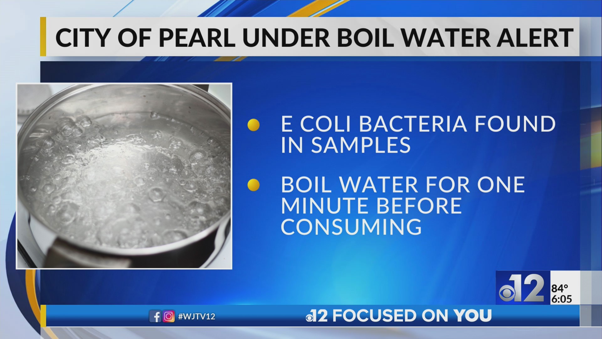 Pearl under boil water notice due to E. coli – WJTV