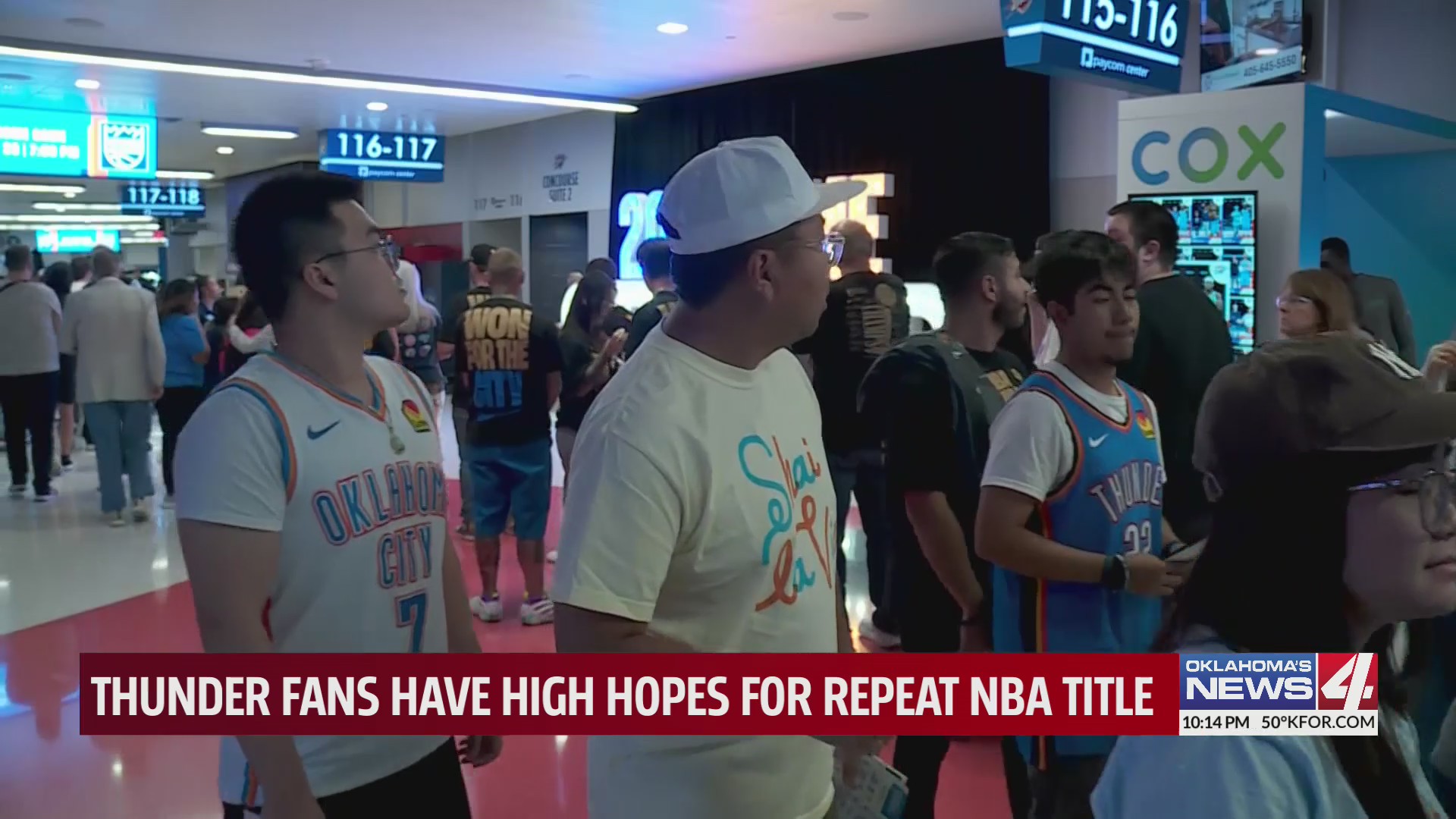 Thunder fans bring the energy for opening night – KFOR.com Oklahoma City
