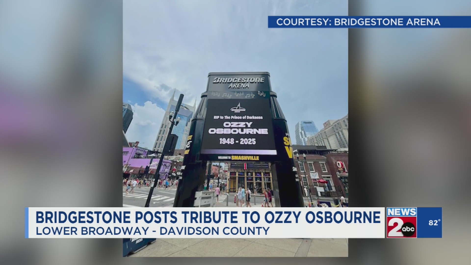 Bridgestone Arena posts tribute to Ozzy Osbourne – WKRN News 2
